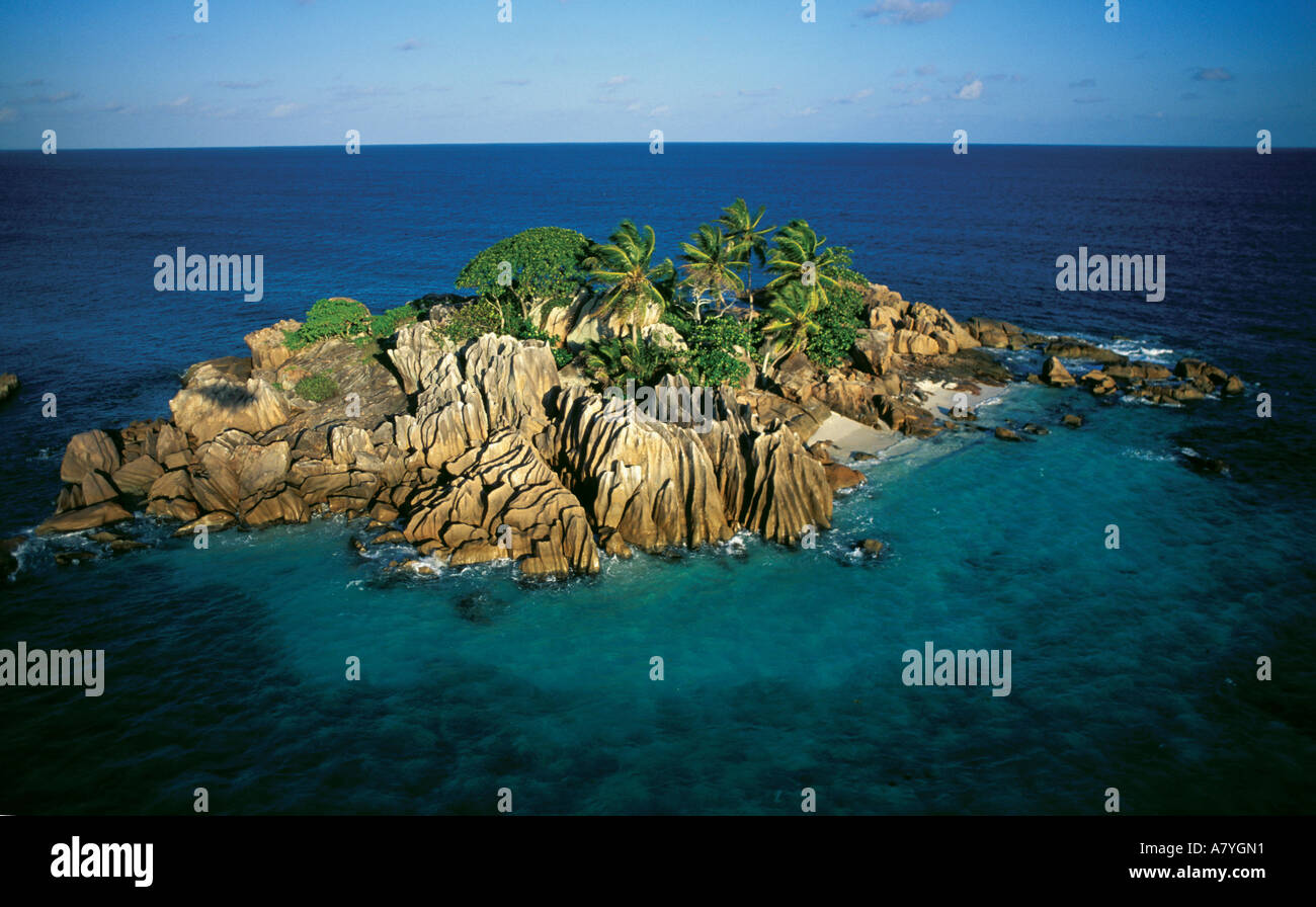 Seychelles, Praslin Island, St Pierre Island (aerial view Stock Photo ...
