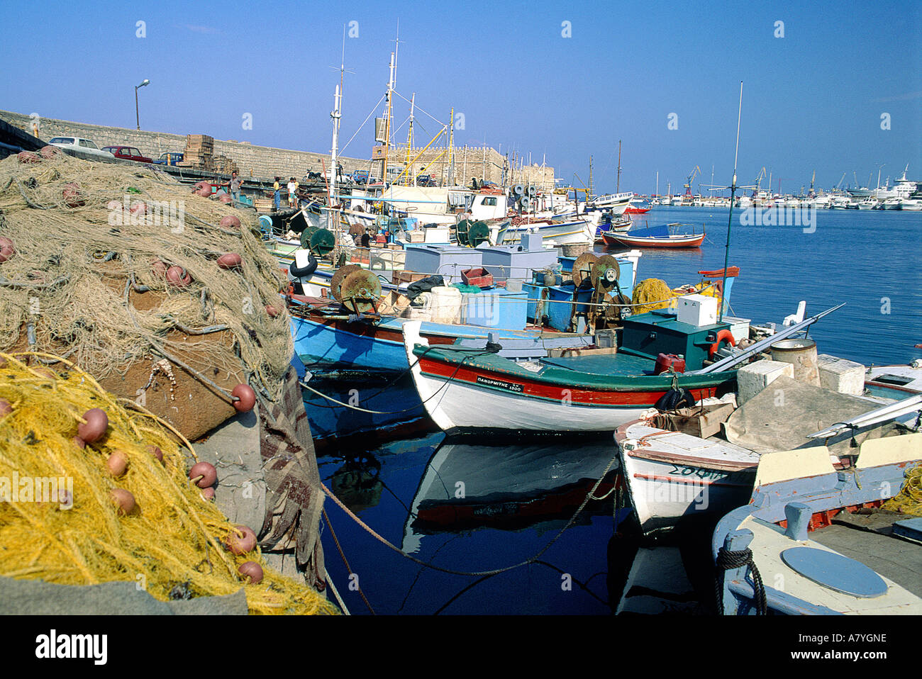 Greece, Crete island, Heraklion harbour Stock Photo - Alamy