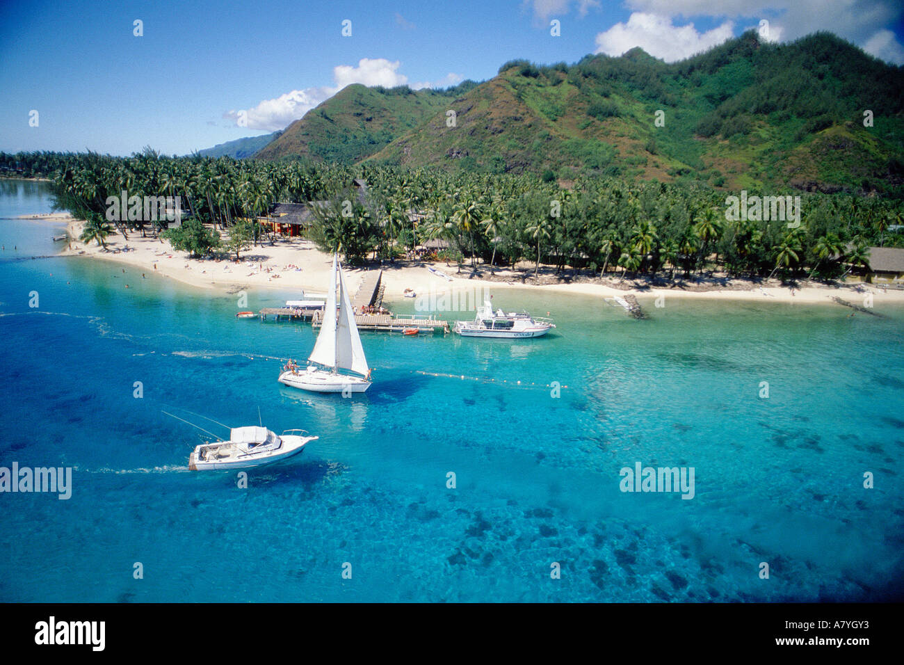 Moorea aerial island hi-res stock photography and images - Alamy
