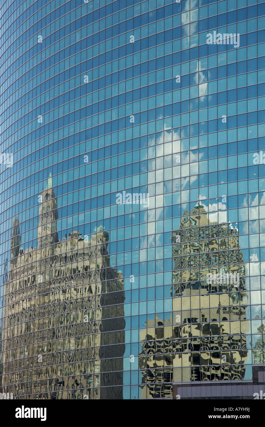 Buildings reflected in highrise windows Chicago Illinois Stock Photo ...