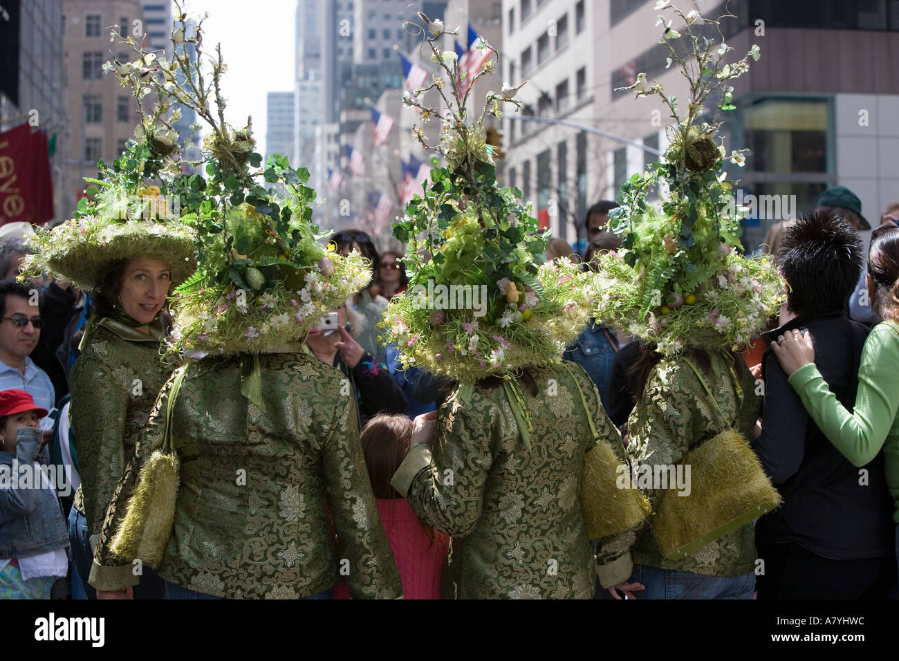 scene from New York's Easter parade on 5th avenue Stock Photo - Alamy