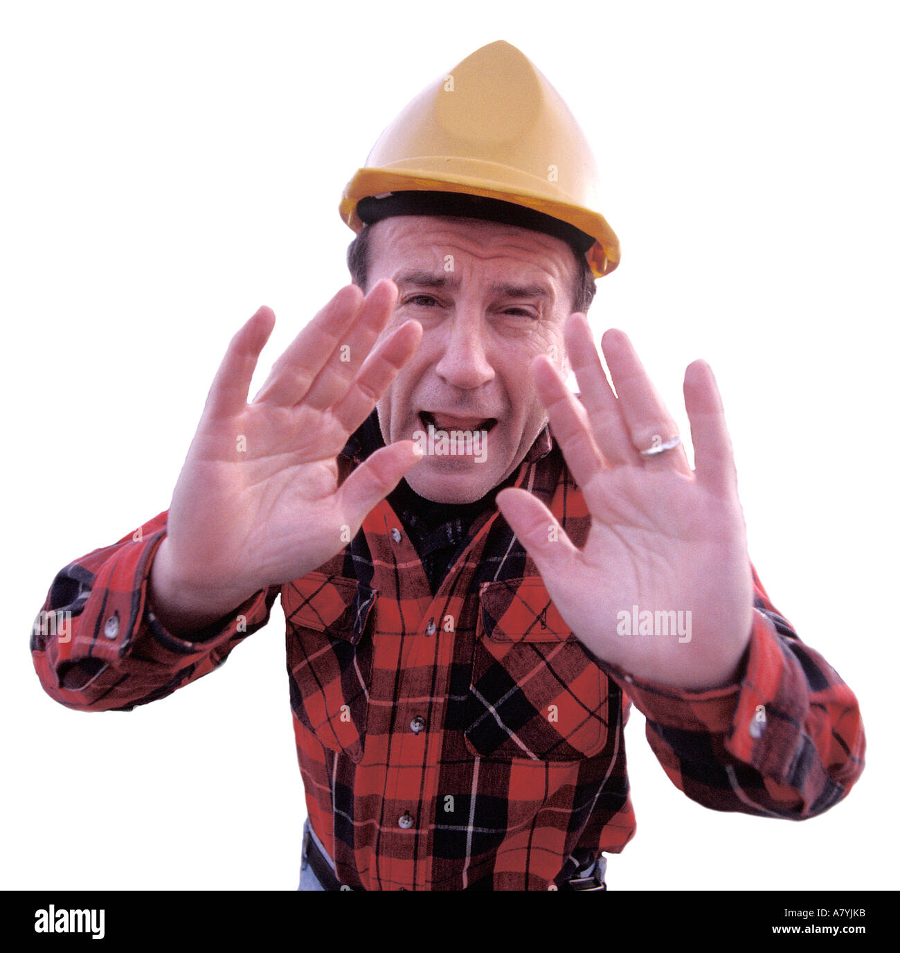 Animated EMotional Dock Worker Stock Photo - Alamy