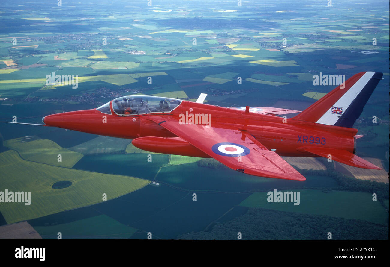 Ex-RAF FOLLAND GNAT JET TRAINER AIRCRAFT IN 'RED ARROWS' COLOURS Stock ...