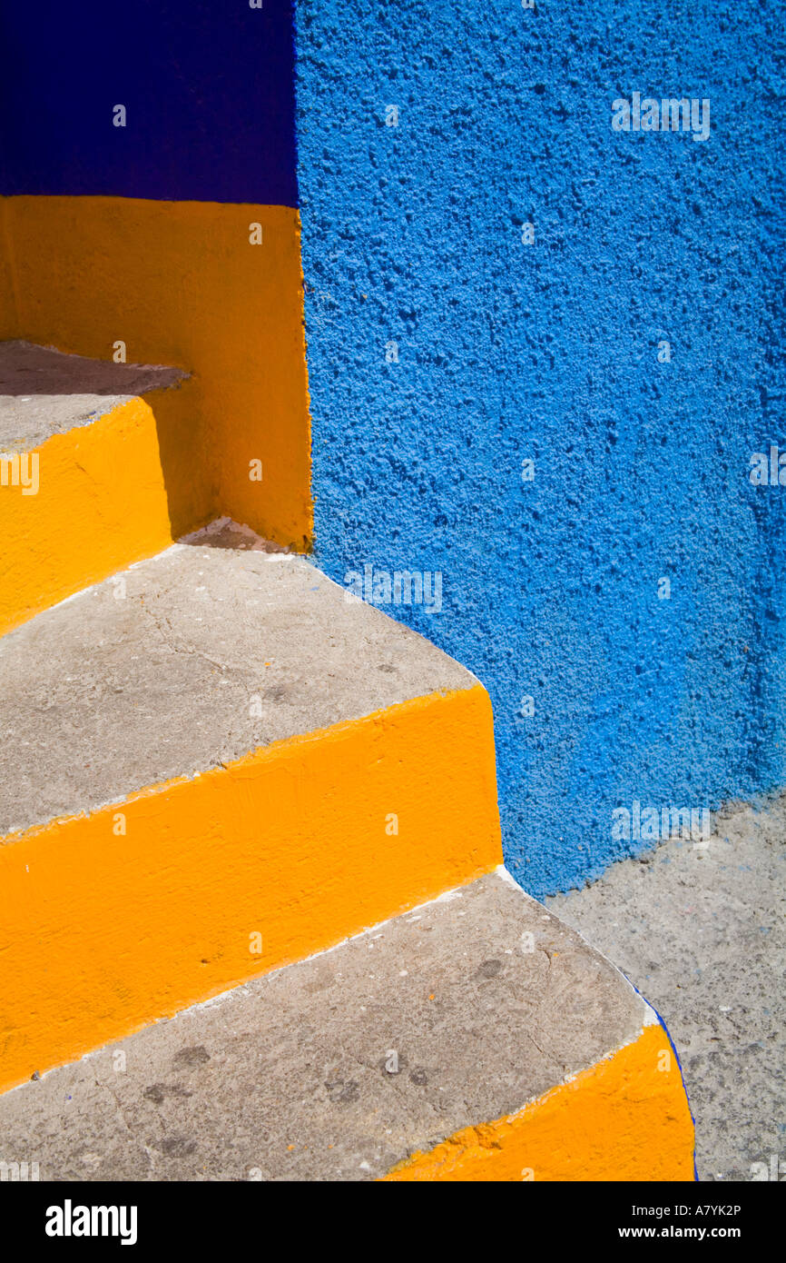 North America, Mexico, Guanajuato. Very colorful stairs Stock Photo - Alamy