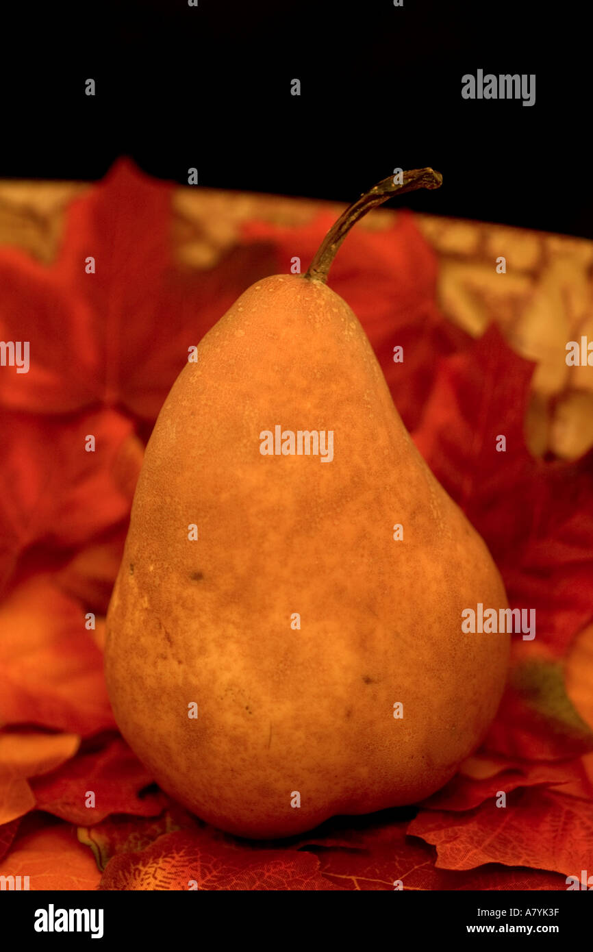 Pear amid autumn leaves hi-res stock photography and images - Alamy