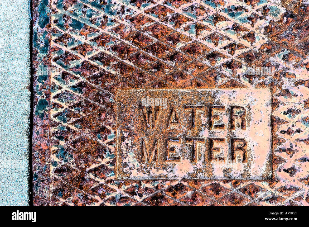 Water meter cover Stock Photo - Alamy