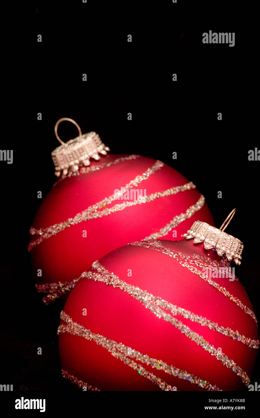 Red And Silver Christmas Ornaments