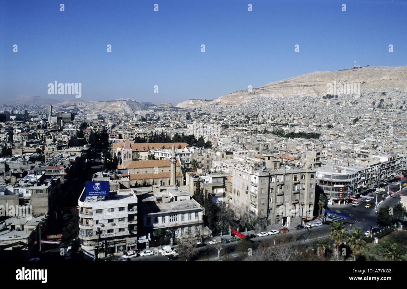 City panorama damascus syria hi-res stock photography and images - Alamy