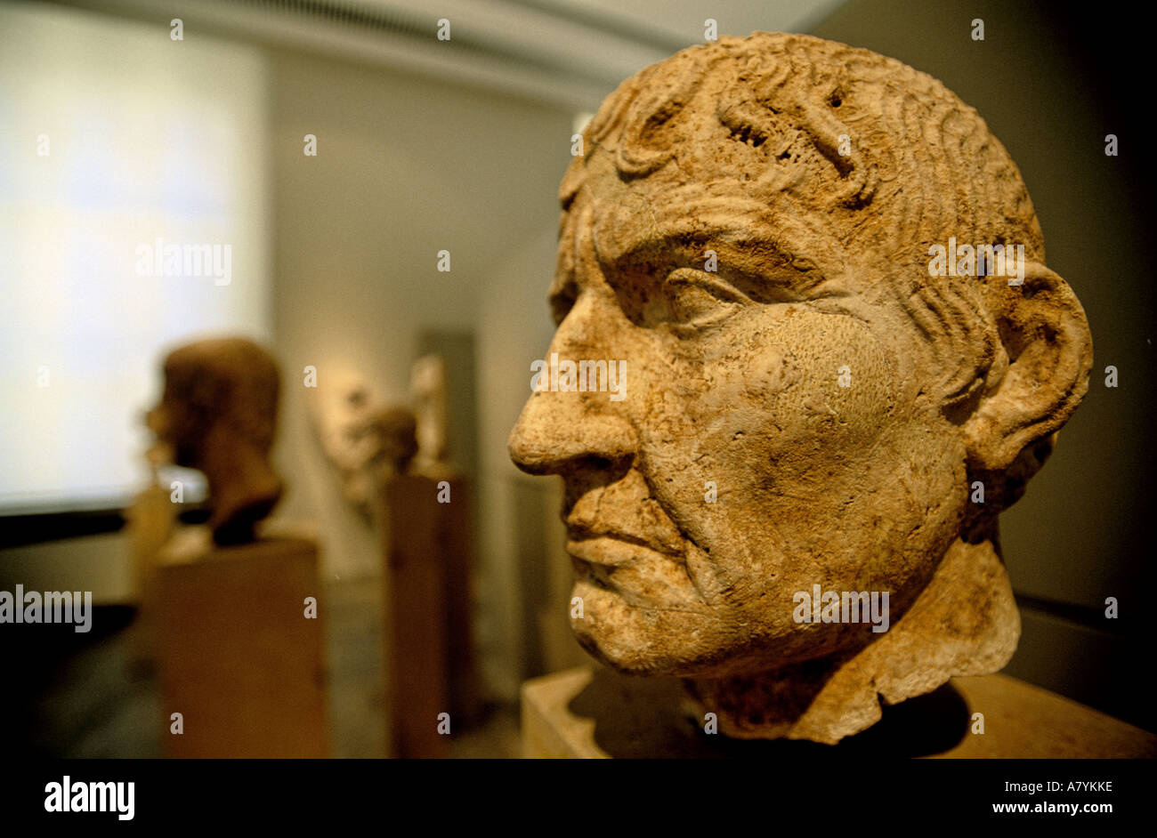 Germany, Berlin, Altes Museum (Old Museum) greek white marble sculpture ...