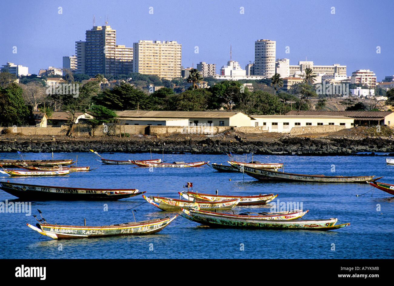 Senegal, Soumbedioune bay and Dakar city Stock Photo: 6822282 - Alamy