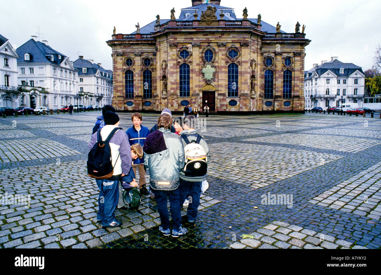 Germany, Saxony, city of Saarbrucken, the baroque church Stock Photo ...