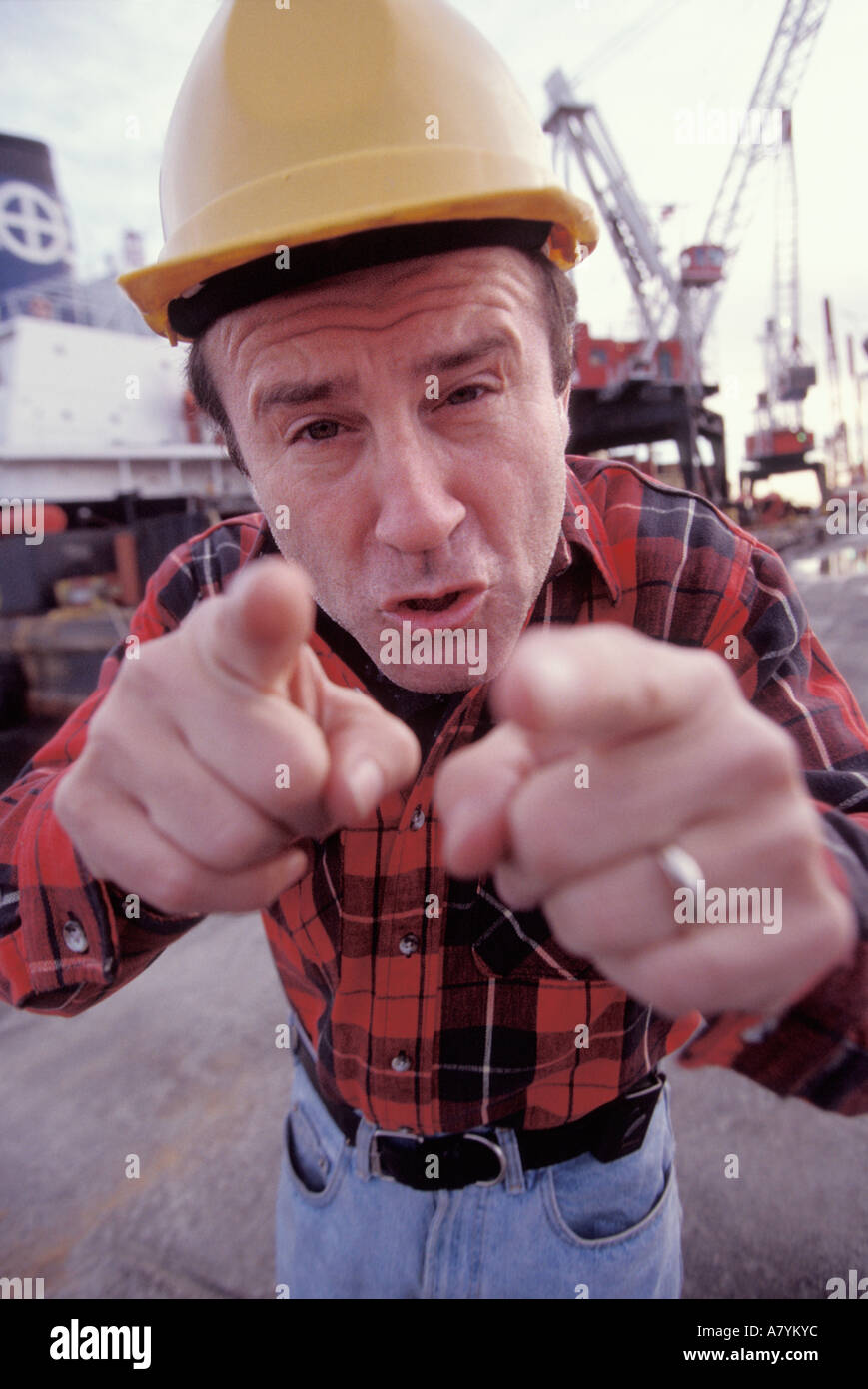 Animated EMotional Dock Worker Stock Photo - Alamy