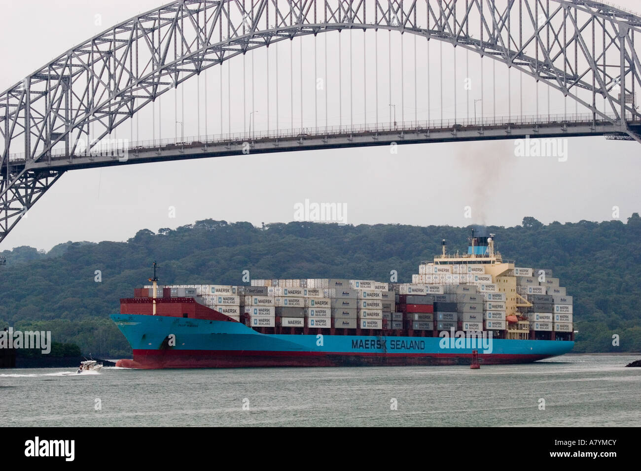 Panama City, Panama, bridge of the Americas, connecting North- and ...