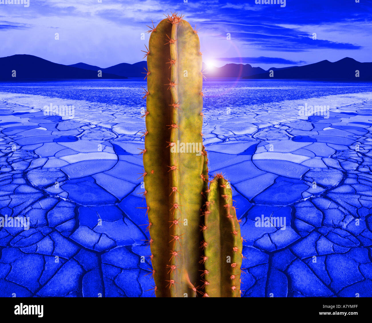 Blue desert scene scenery americana hi-res stock photography and images ...