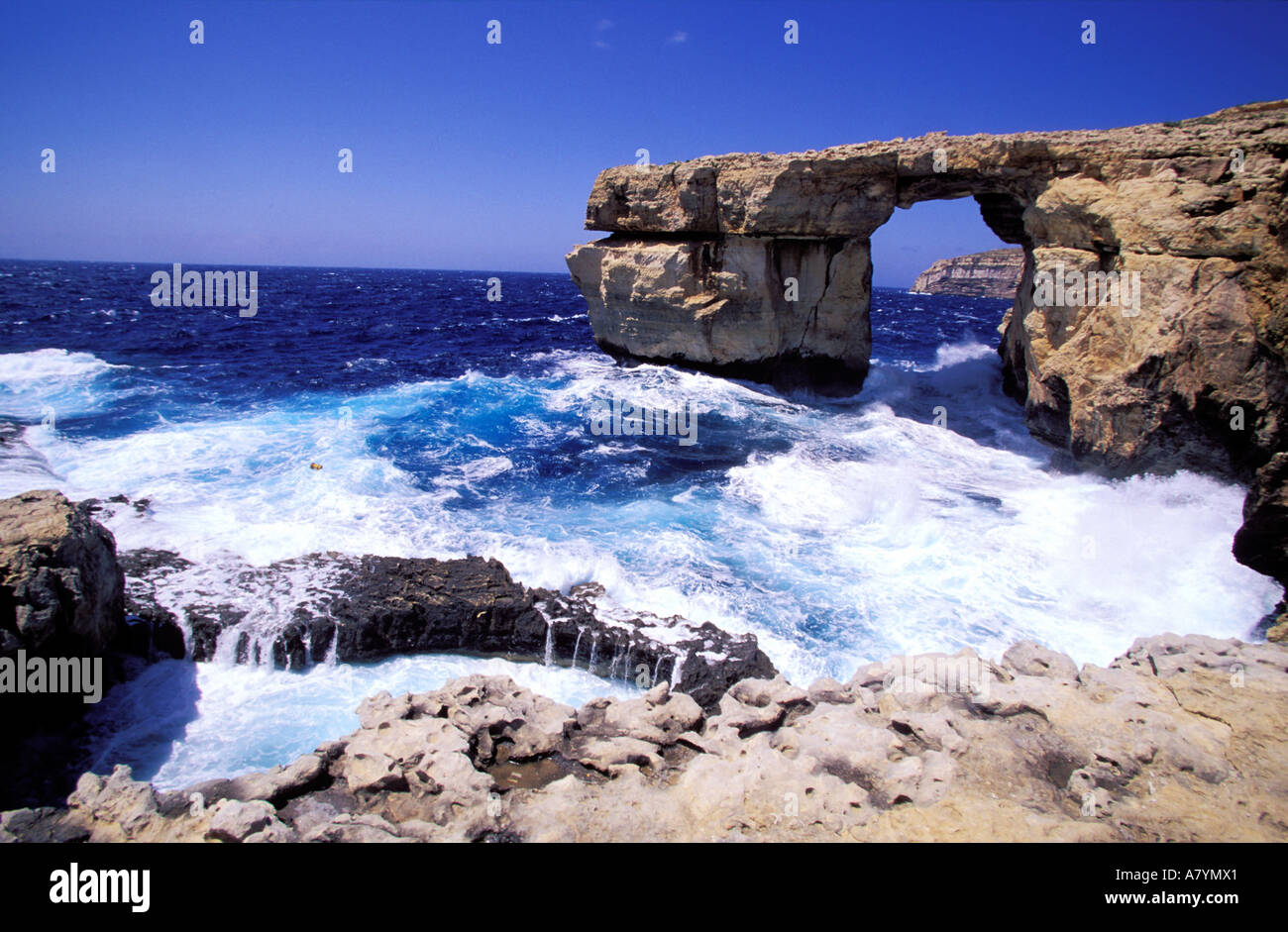 Malta, Gozo Island, Azur Window Stock Photo - Alamy