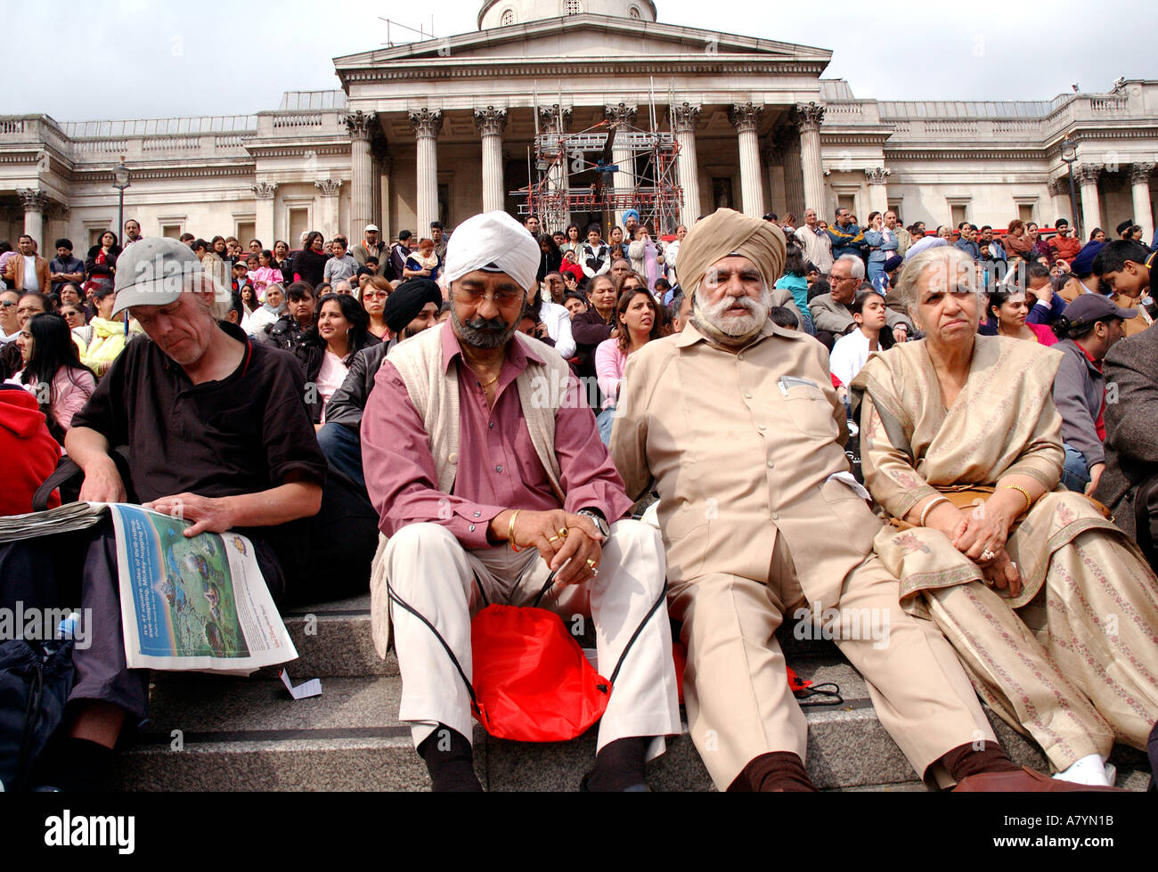 The Sikh community celebrating Vaisakhi in Trafalgar Square London ...