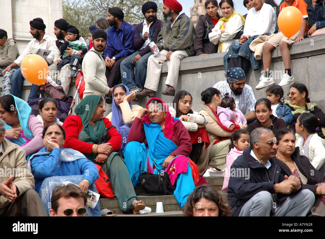 The Sikh community celebrating Vaisakhi in Trafalgar Square London ...
