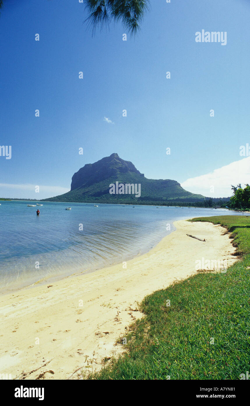 Beach Le Morne Mauritius Stock Photo - Alamy