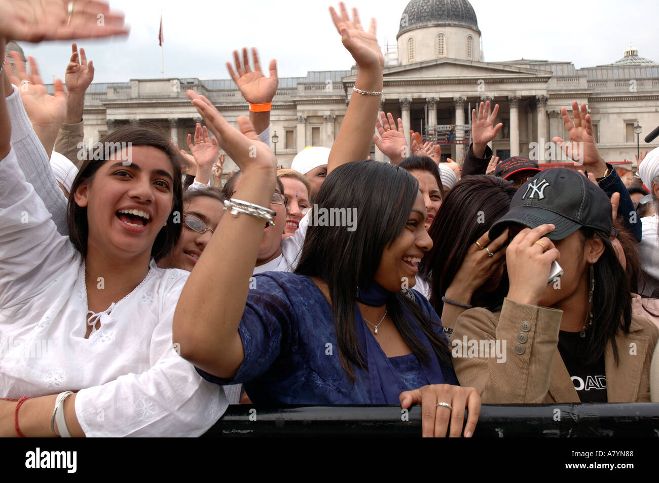 The Sikh community celebrating Vaisakhi in Trafalgar Square London ...
