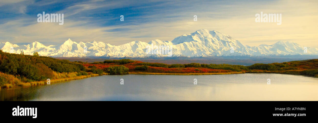 Alaska, Denali National Park, Panorama, Reflection Pond, Afternoon ...