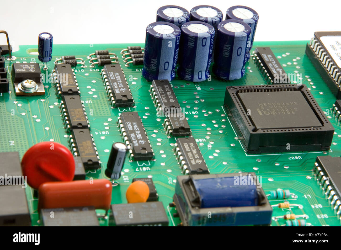 closeup of computer circuit board Stock Photo - Alamy
