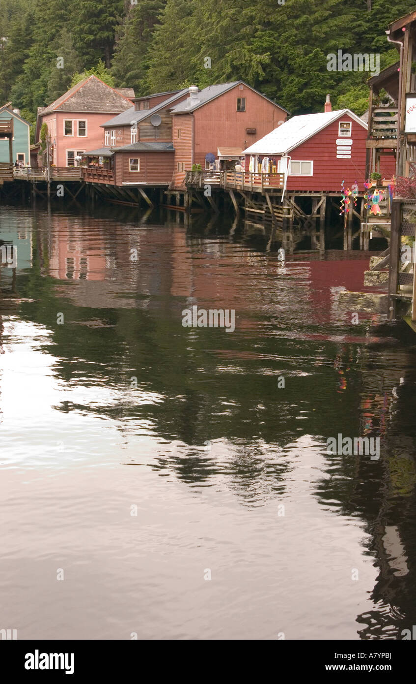 USA, Alaska, Ketchikan, Creek Street, downtown tourist attraction Stock Photo - Alamy