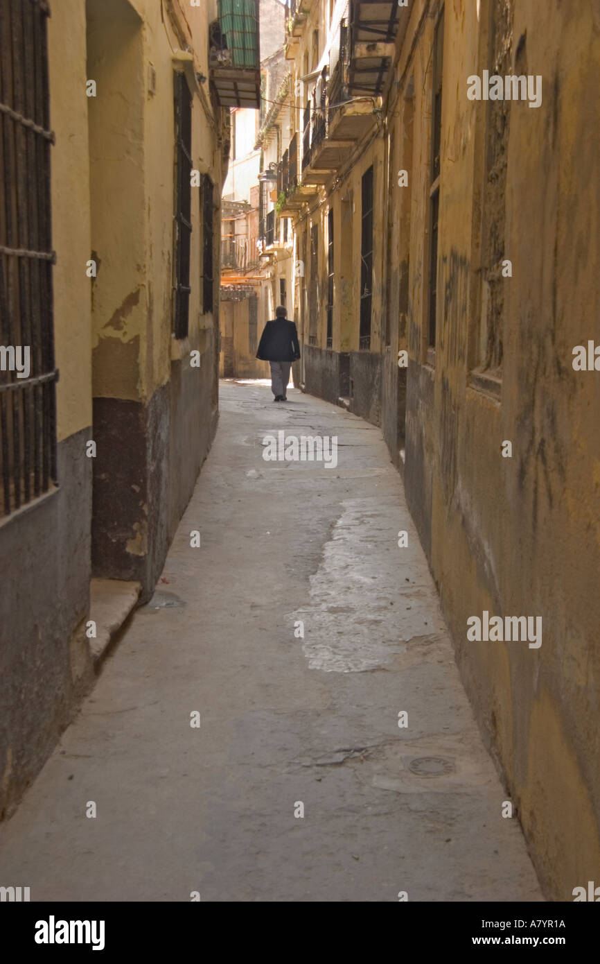 Malaga Costa del Sol Spain Back street in La Juderia Stock Photo - Alamy