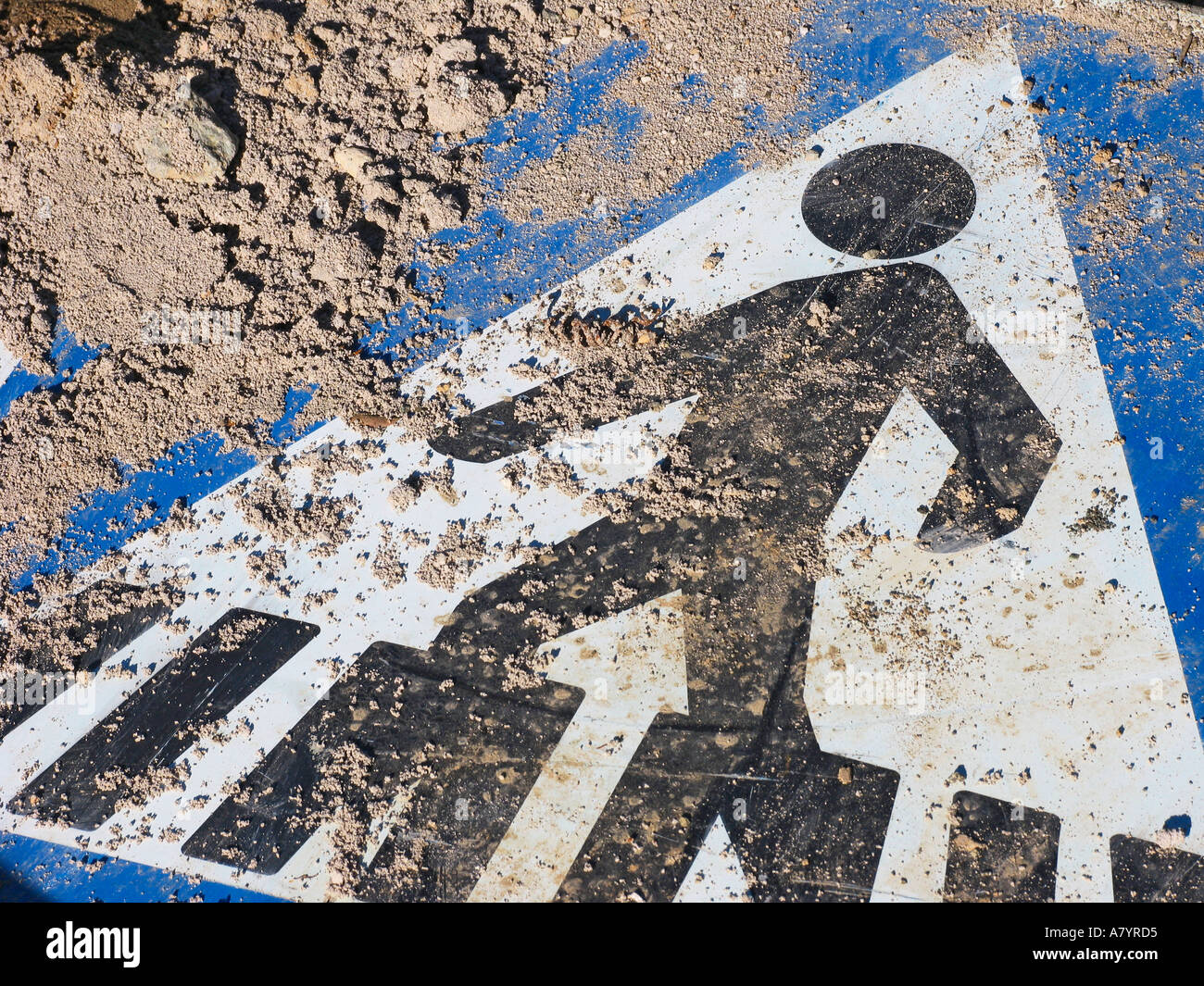 Pictogram of man walking on pedestrian crossing Stock Photo - Alamy