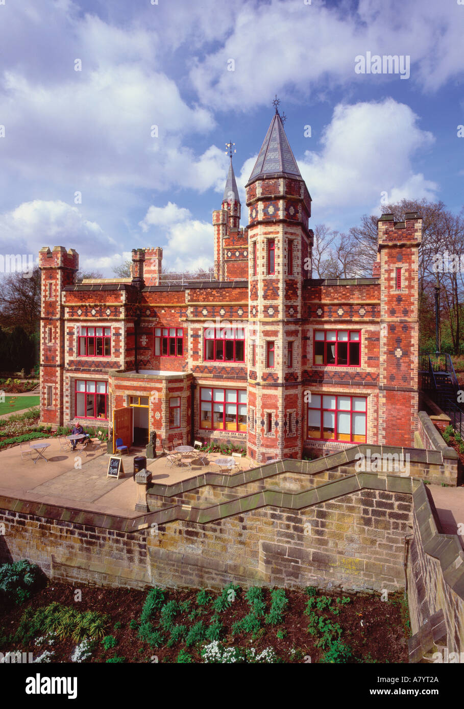 Saltwell Towers Gateshead Tyne and Wear Stock Photo - Alamy