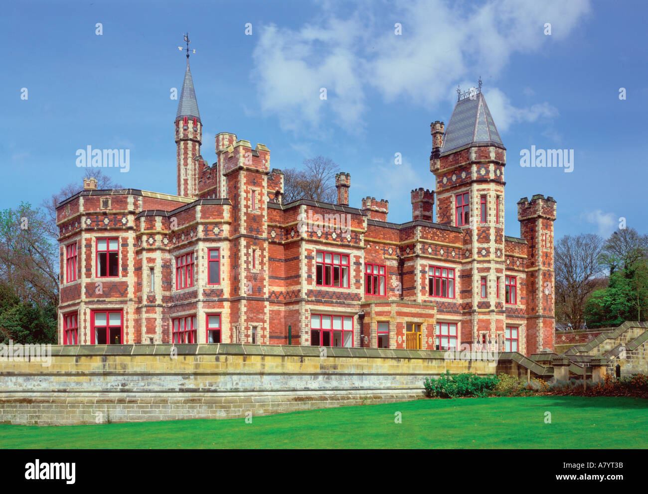 Saltwell Towers Saltwell Park Gateshead Tyne and Wear Stock Photo - Alamy