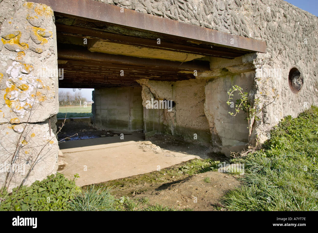 Destroyed German gun casemate at the Merville Battery, Merville ...