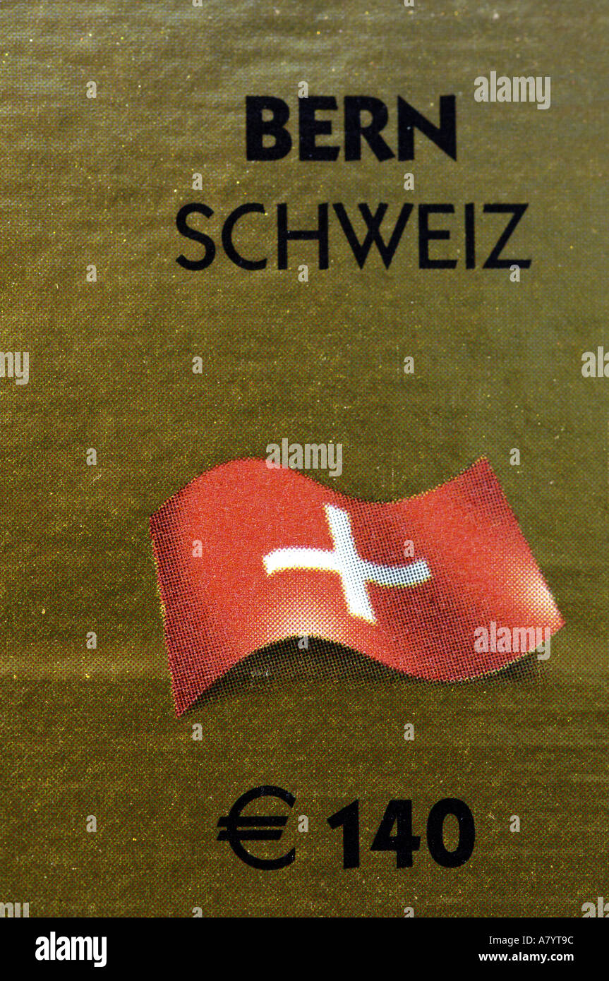 switzerland schweiz bern flag gold red white cross Stock Photo - Alamy