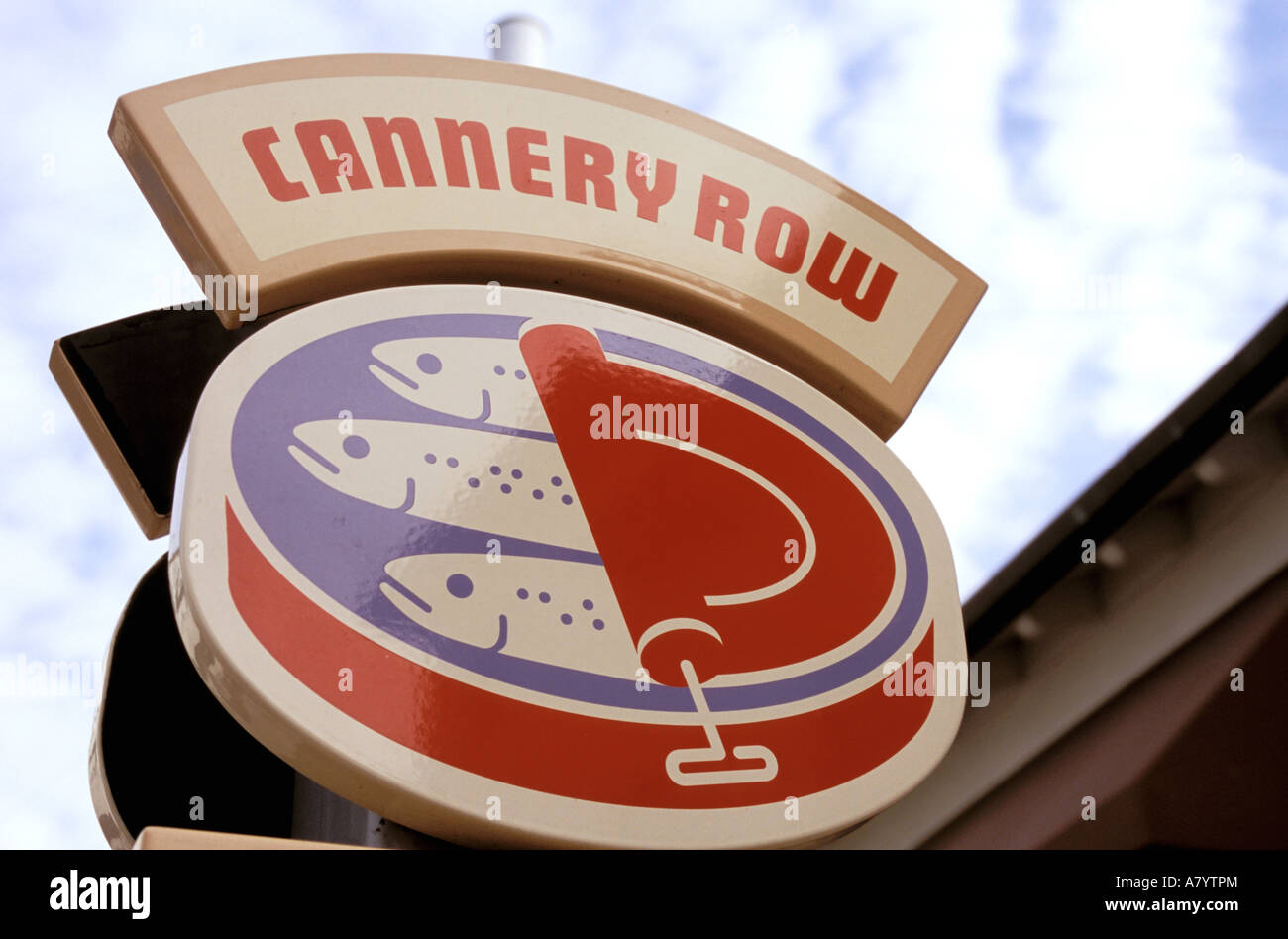 North America, USA, California, Monterey. Cannery Row sign Stock Photo ...