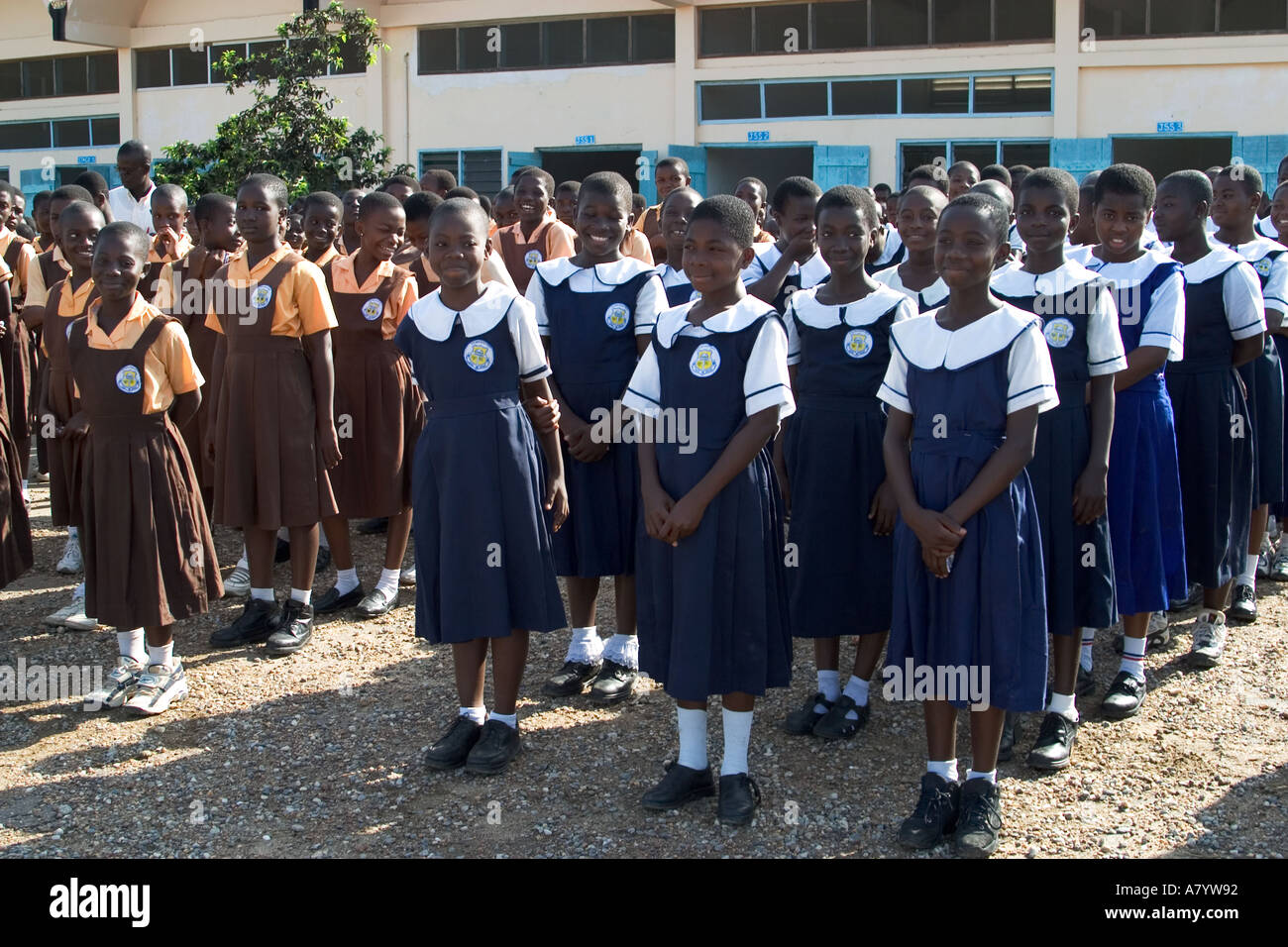 African school children assembly hi-res stock photography and images ...