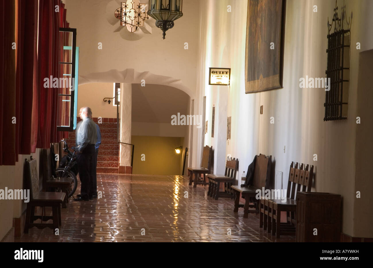 USA, California, Santa Barbara, interior of historic courthouse Stock ...