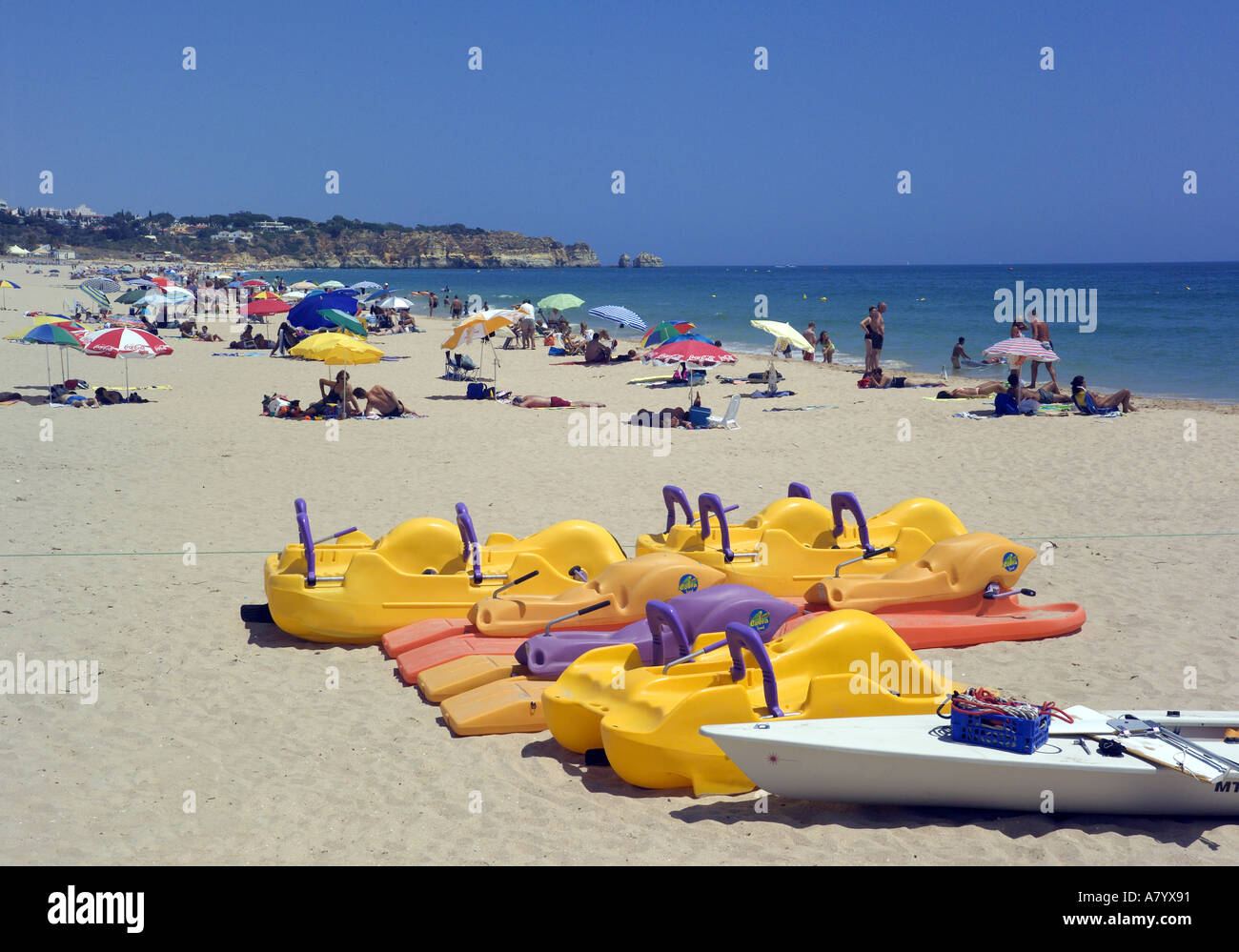 Algarve, Alvor Beach Scene Stock Photo - Alamy