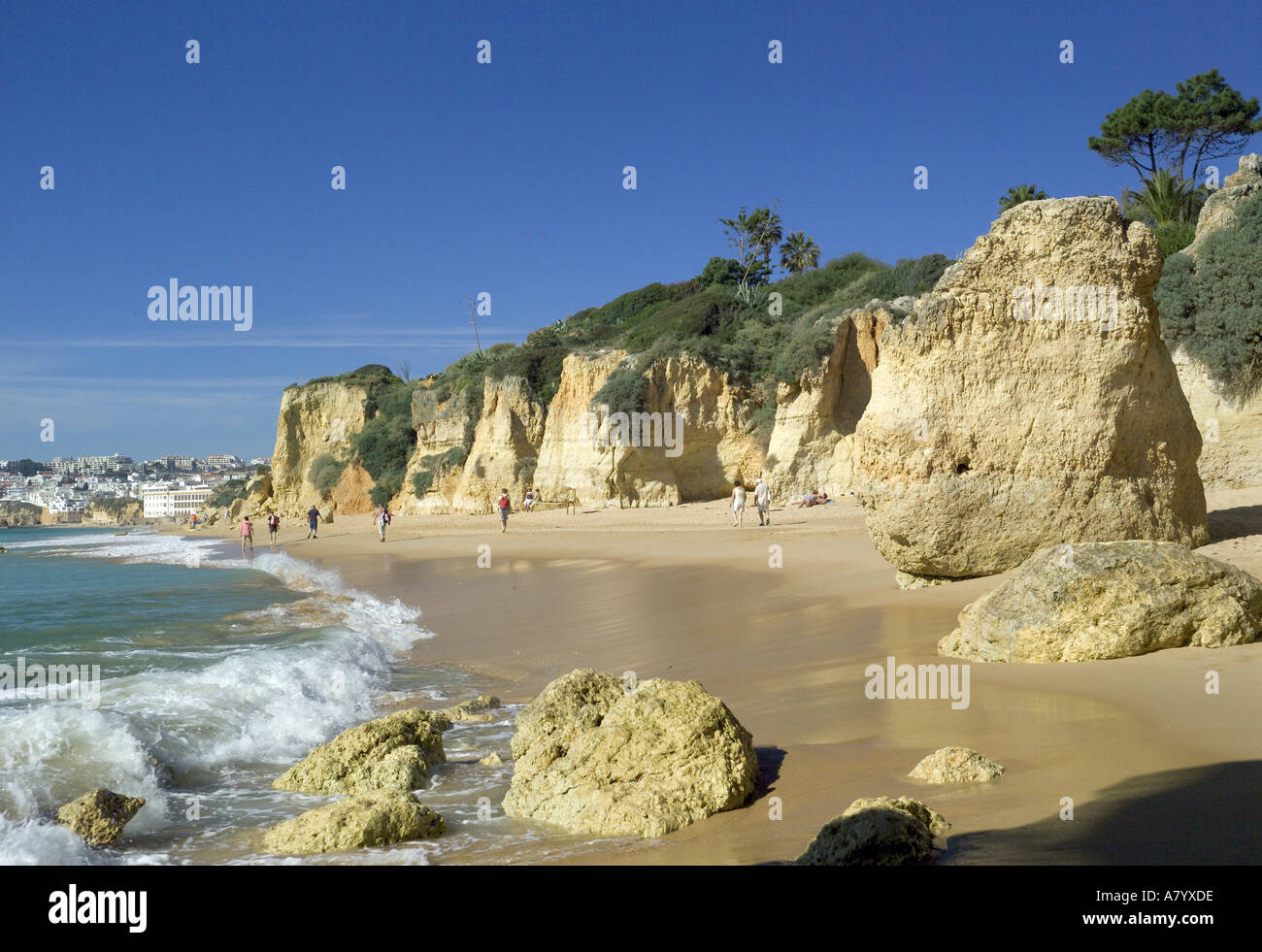Albufeira, Beach, Portugal, the Algarve Stock Photo - Alamy