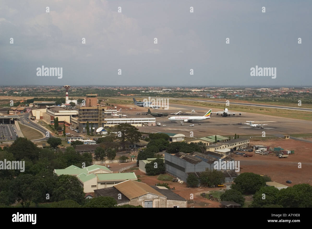 Aerial View From Helicopter Of Kotoka International Airport Accra Aerial View From Helicopter Of Kotoka International Airport Accra