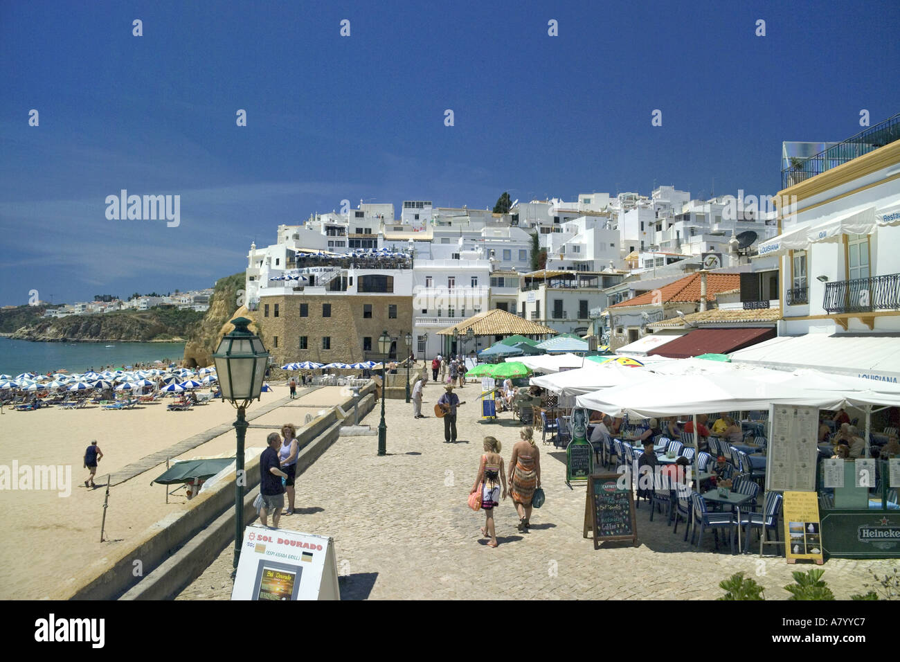 Albufeira old town cafe hi-res stock photography and images - Alamy