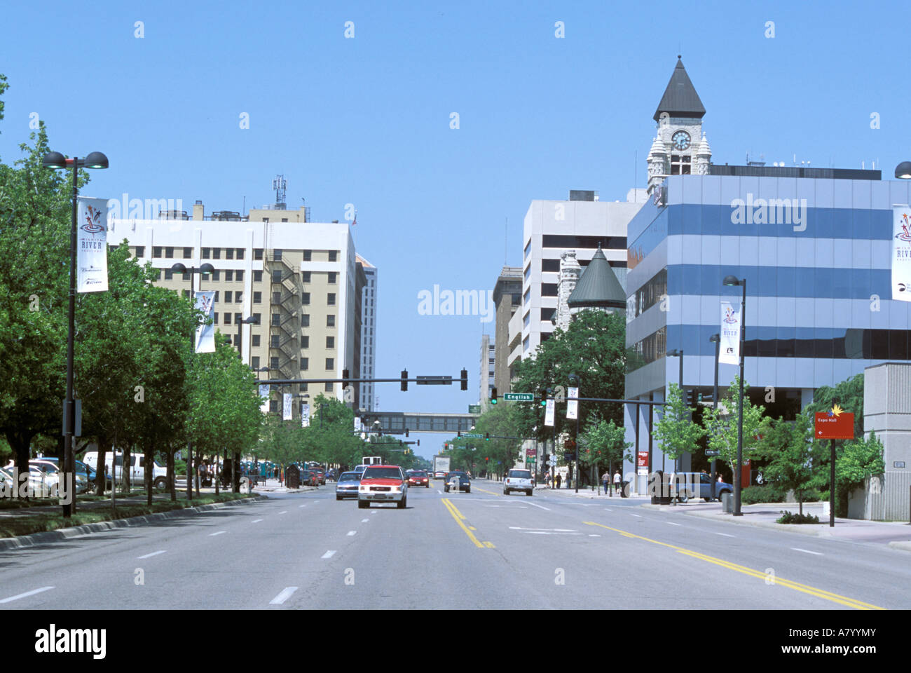 North America, USA, Kansas, Wichita. Main street Stock Photo - Alamy