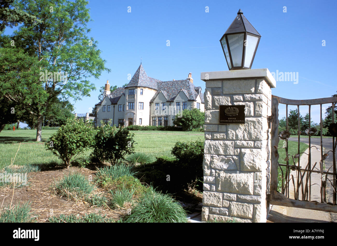 North America, USA, Kansas, Topeka. Governor's mansion Stock Photo - Alamy