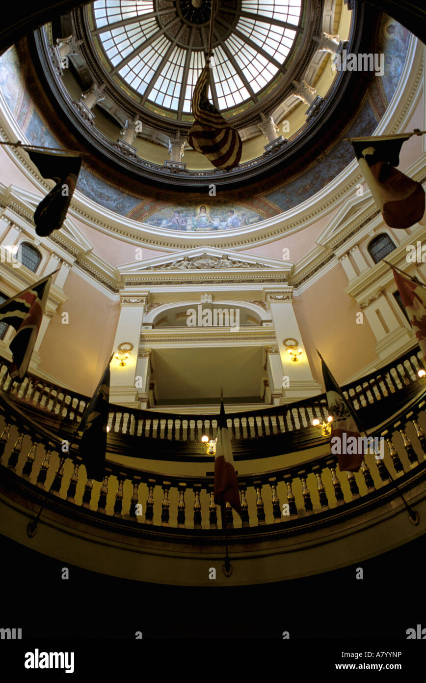 North America, USA, Kansas, Topeka. State capitol building interior ...