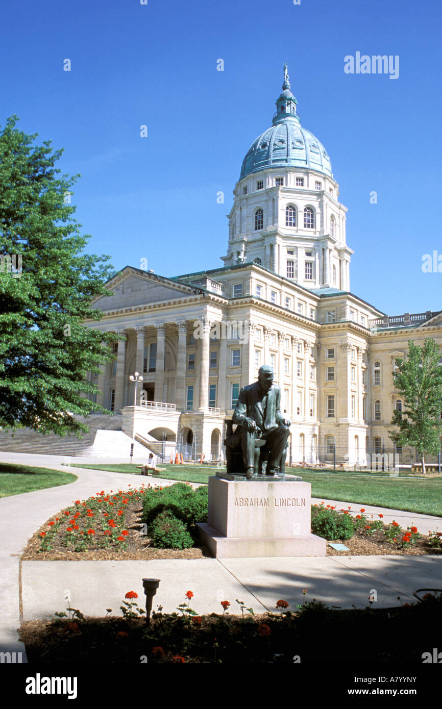 North America, USA, Kansas, Topeka. State capitol building Stock Photo ...