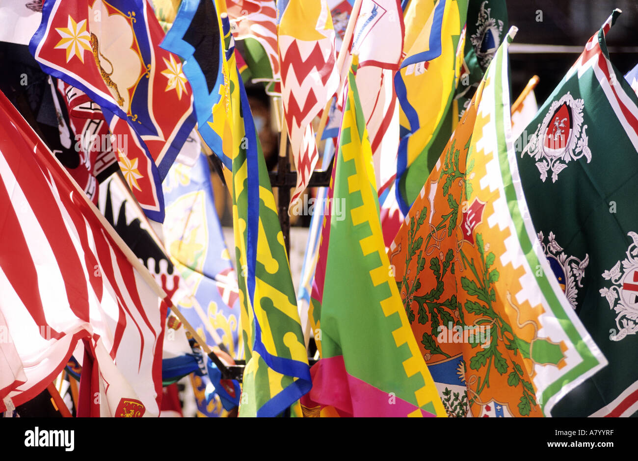 Italy, Tuscany, Siena, Palio, the Contradas flags Stock Photo - Alamy