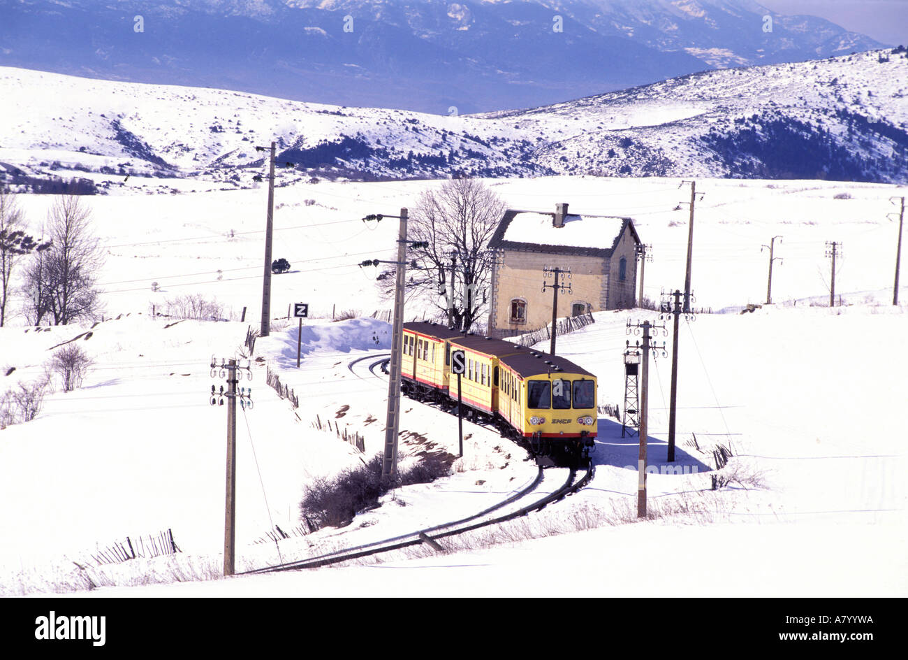 Pyrenees Yellow Train France High Resolution Stock Photography and ...