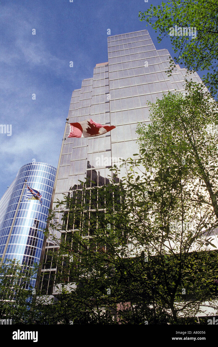 Canada British Columbia Vancouver modern downtown office buildings ...