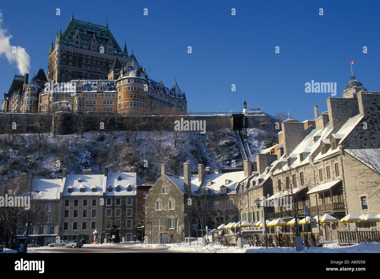 Lower town quebec city snow hi-res stock photography and images - Alamy