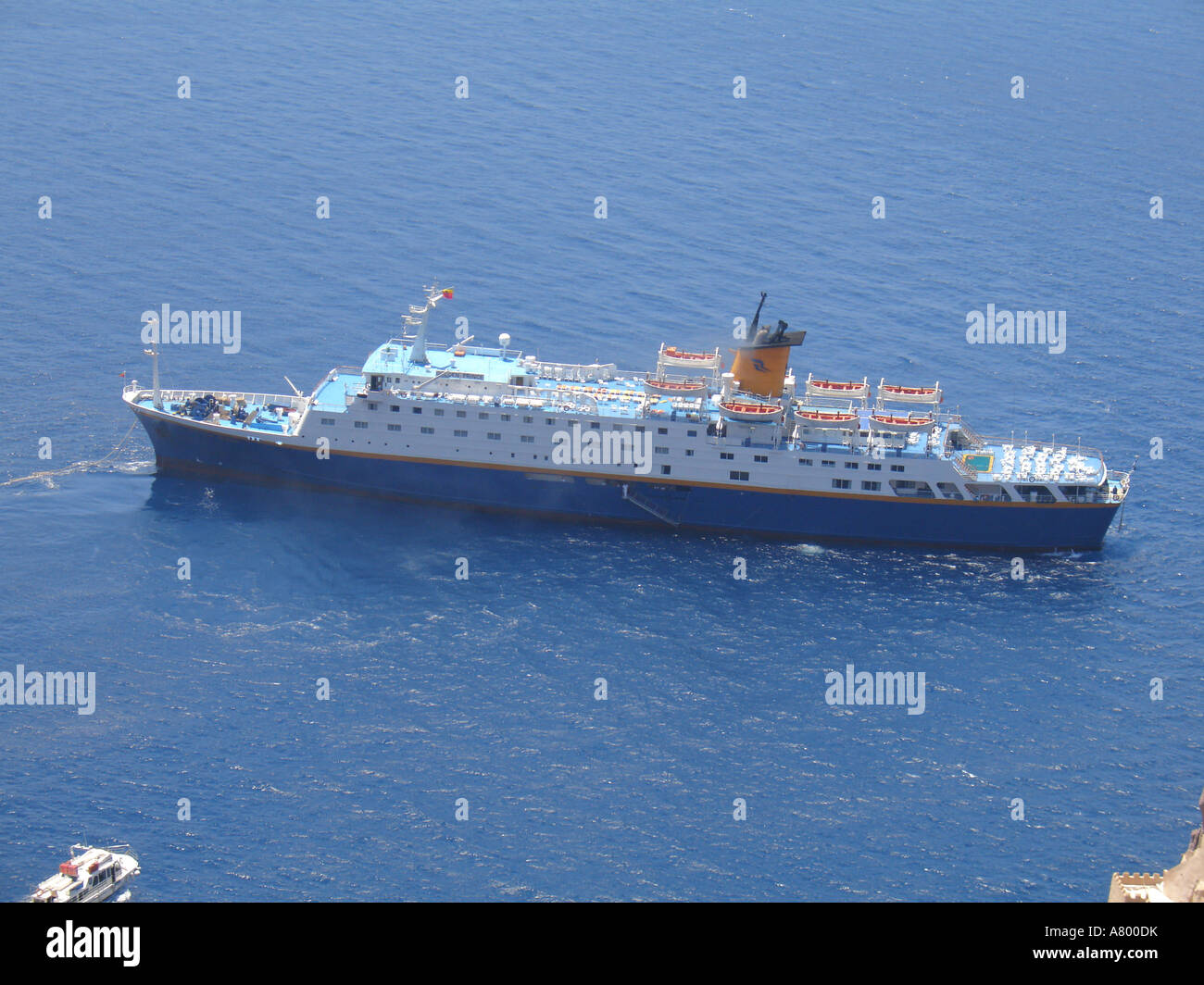 A ferry in Cyclades near Santorini island Stock Photo - Alamy