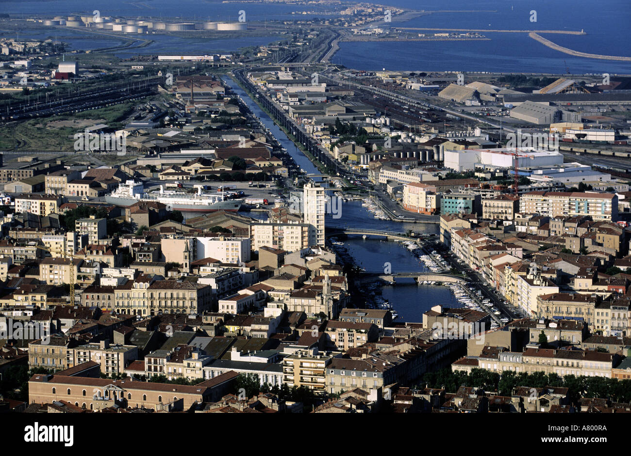 Aerial panorama port sete hi-res stock photography and images - Alamy
