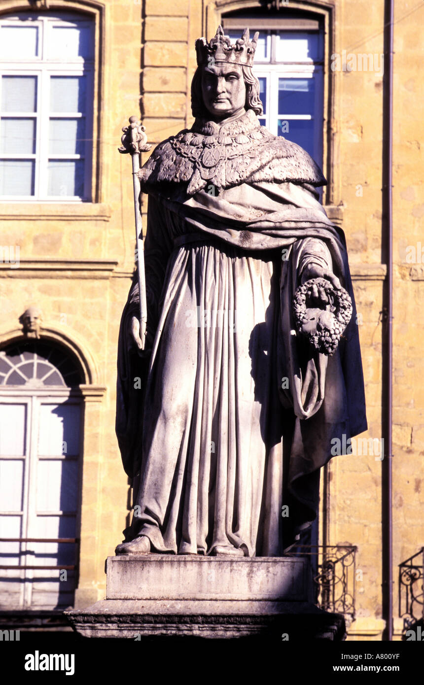 France, Bouches du Rhone, Aix en Provence, Roi Rene statue Stock Photo ...